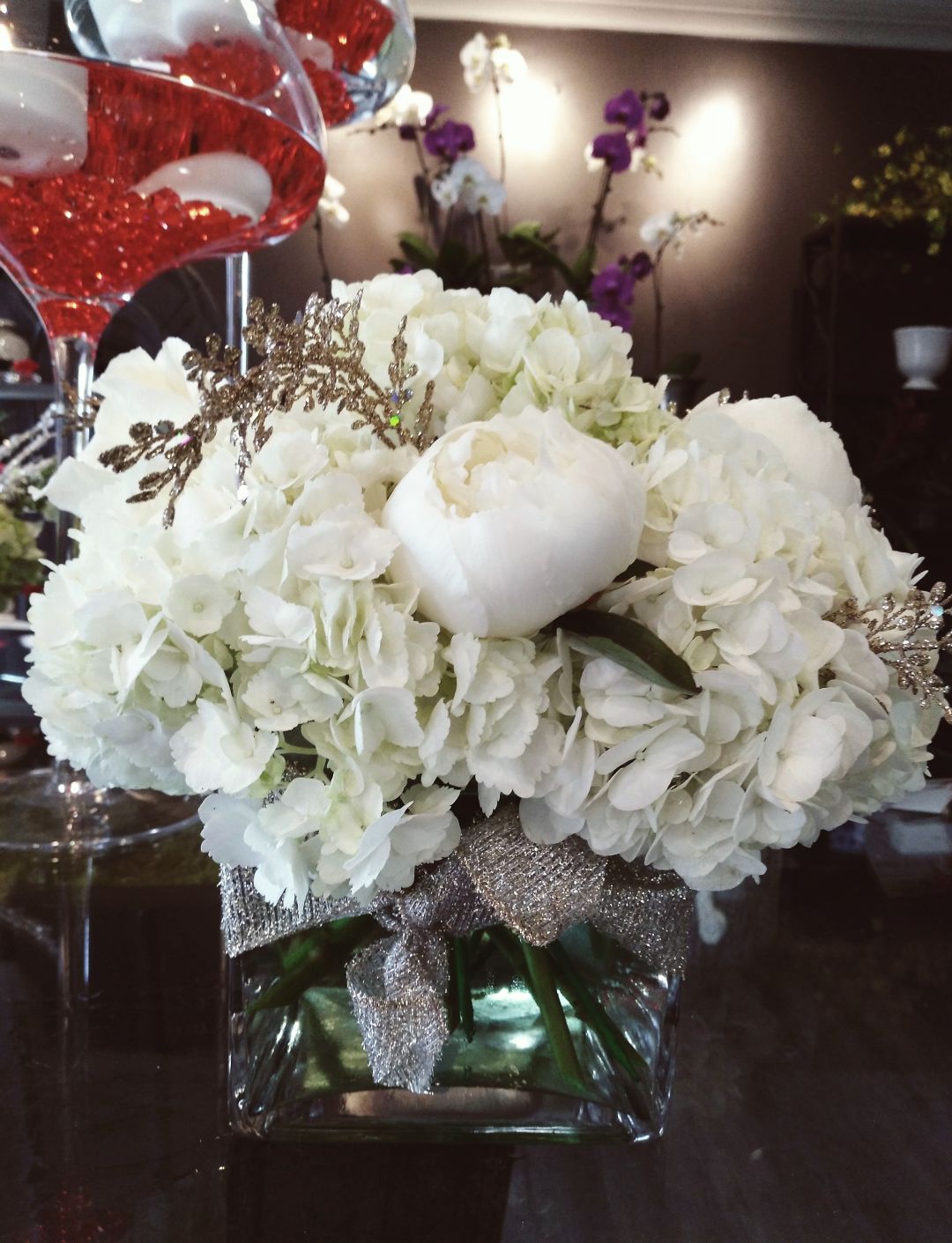 Snowflakes on petals - Colony Florist & Gifts