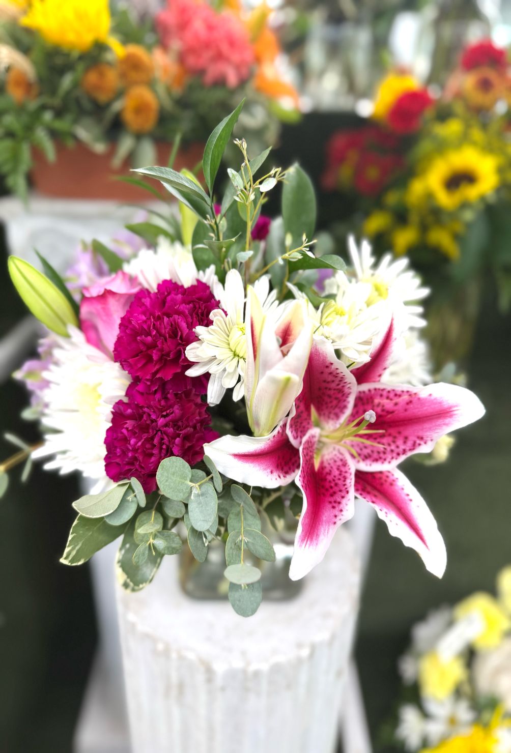 Graceful Cube Arrangement In the Cooler - DiBella Flowers & Gifts